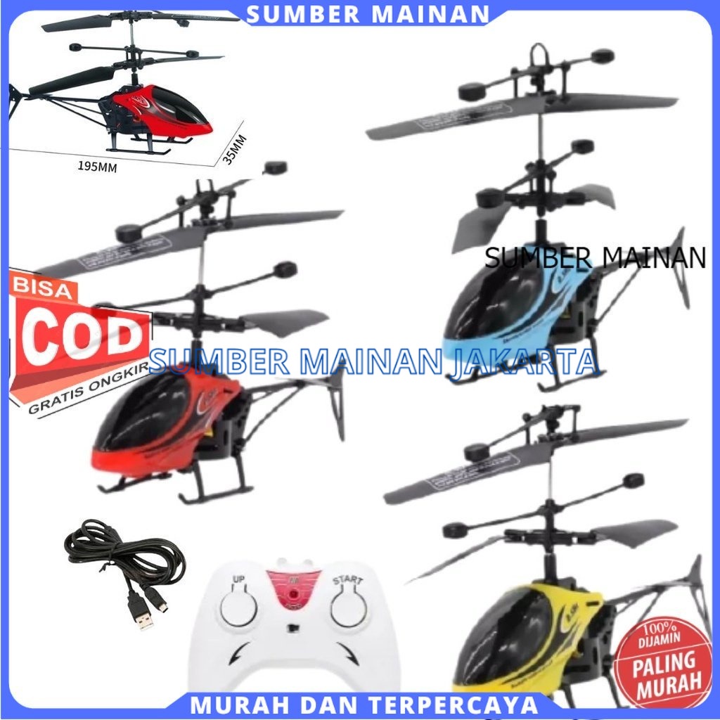 Jual Mainan Anak Rc Helikopter Remote Control Super Speed 2 CH ...