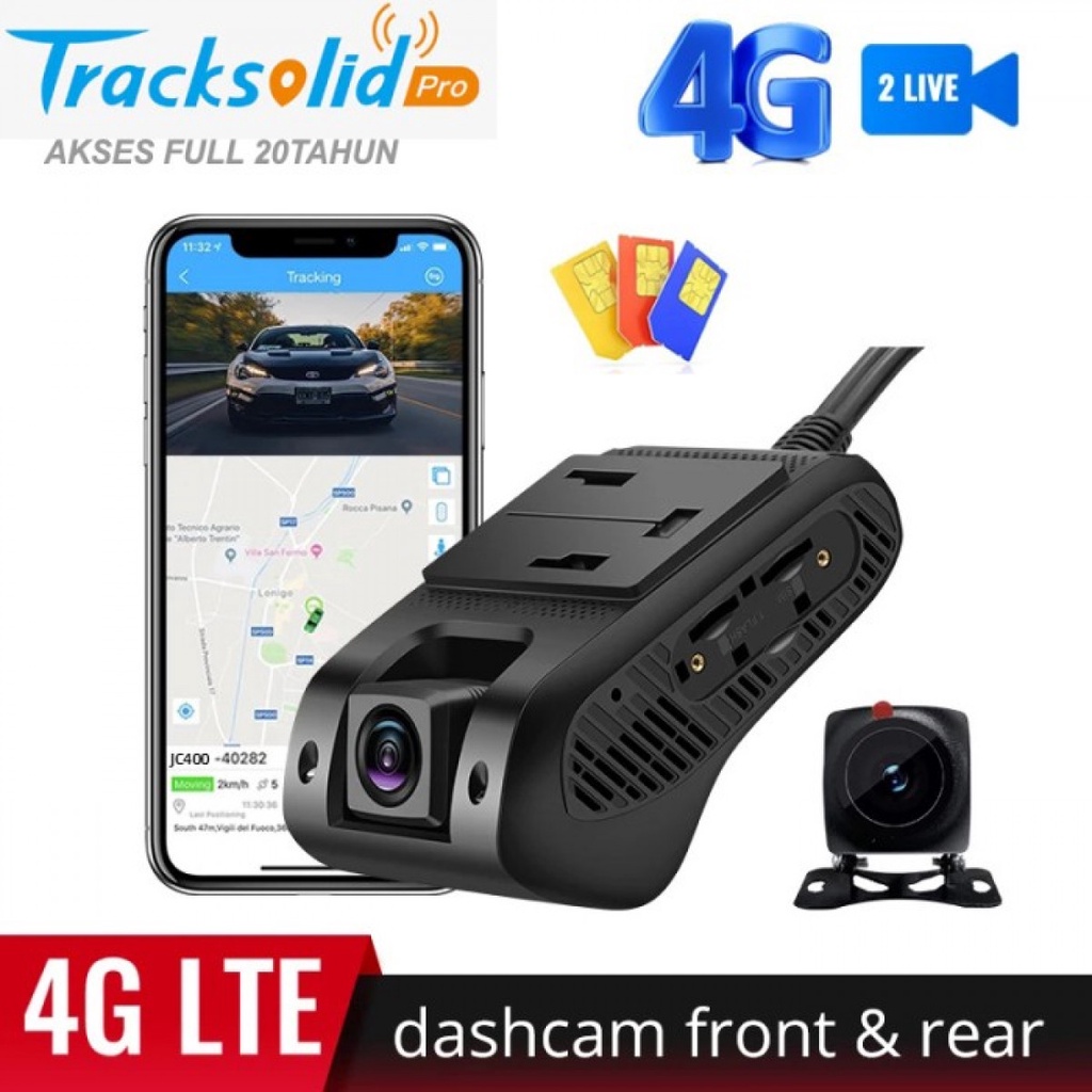 Jual Cctv 4G Mobil Camera Dashcam GPS Tracker JC400 W Tracksolid Pro | Shopee Indonesia