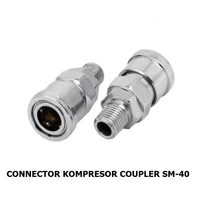 Jual Quick Coupler SM 40 Sambungan Selang Kompresor Recoil | Shopee ...