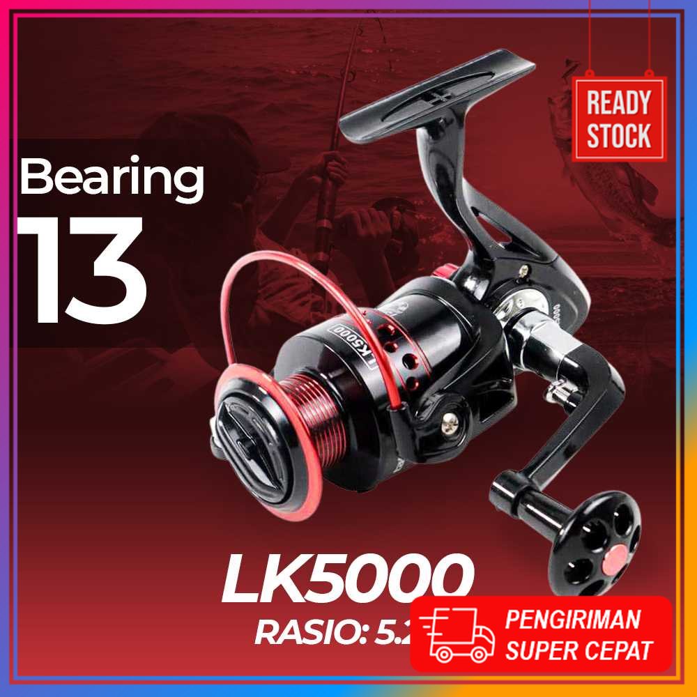 Jual Bisa COD TaffSPORT Reel Pancing Spinning 5.2:1 Ball Bearing 13 ...
