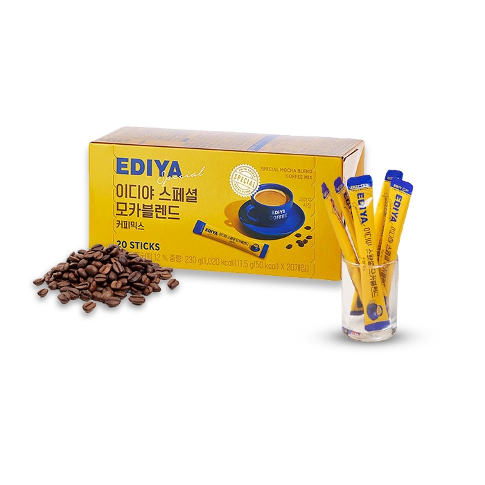Jual EDIYA Special Mocha Blend Coffee Mix / Kopi Kemasan Korea 20 ...