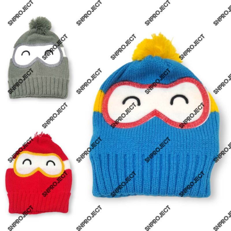 Jual ( KUPLUK ANAK KARAKTER NINJA )topi anak lucu karakter mata ninja ...