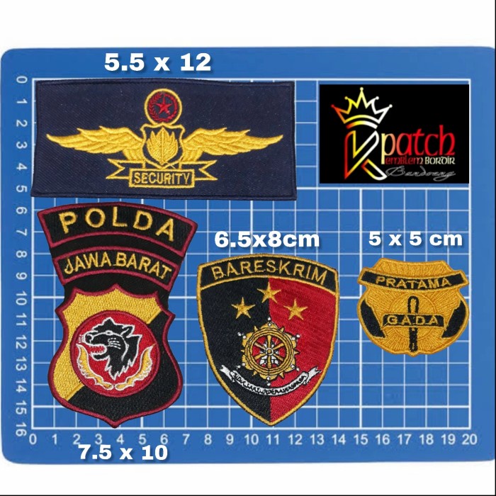 Jual LOGO BORDIR/PATCH BORDIR/EMBLEM BORDIR/LOGO POLISI/LOGO BRIMOB ...