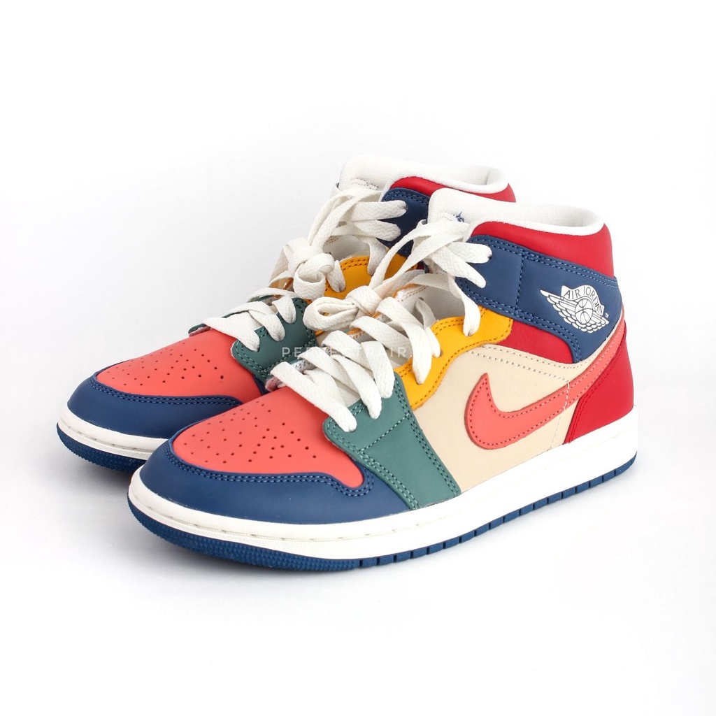Jual Air Jordan 1 MId Multicolor (W) | Shopee Indonesia
