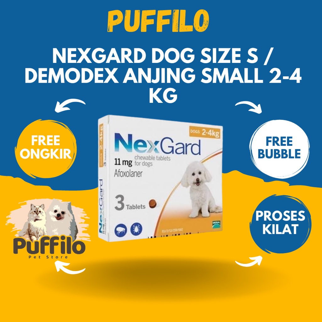 Jual Nexgard Dog Obat Kutu / Cacing / Demodex Anjing | Shopee Indonesia