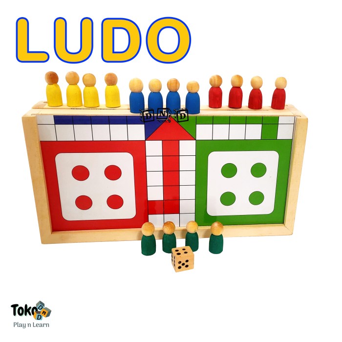 Jual Mainan Anak Keluarga Family Board Game Ludo Permainan Papan Kayu ...