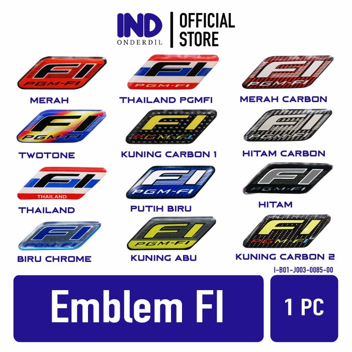 Jual Emblem 3D PGM FI F1 PGMFI Stiker Sticker Timbul Logo Thailand Twotone Carbon Hitam Hijau ...