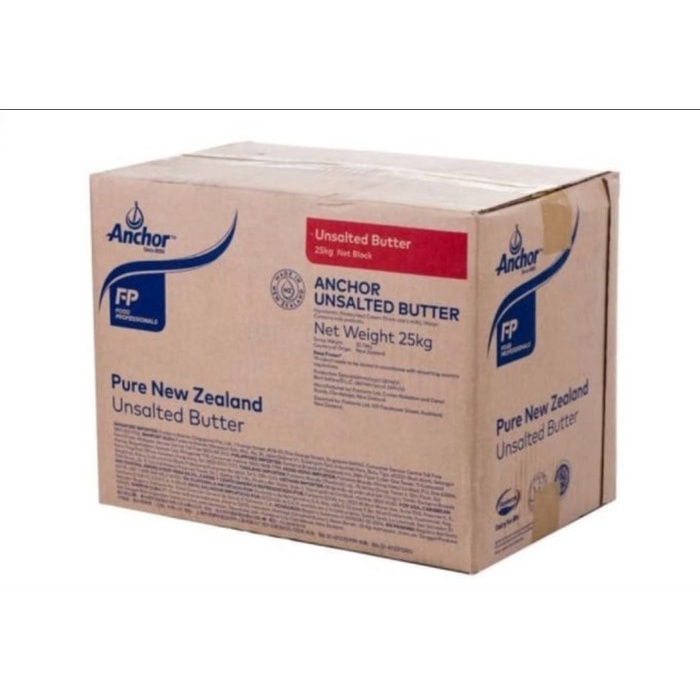 Jual ANCHOR UNSALTED BUTTER 25KG / UNSALTED BUTTER ANCHOR HALAL 25KG ...