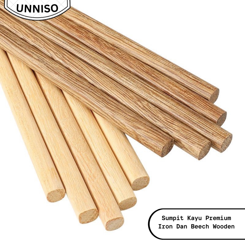Jual UNNISO - Sumpit Kayu Premium Iron Dan Beech Wooden | Shopee Indonesia