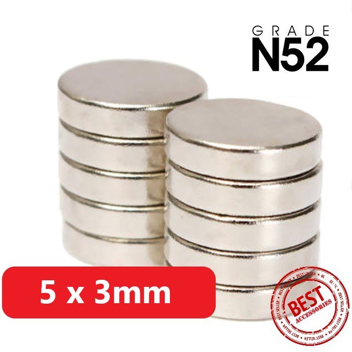 Jual Magnet Neodymium 5x3mm 5x3 mm 5 x 3 BULAT Neodimium SUPER | Shopee ...