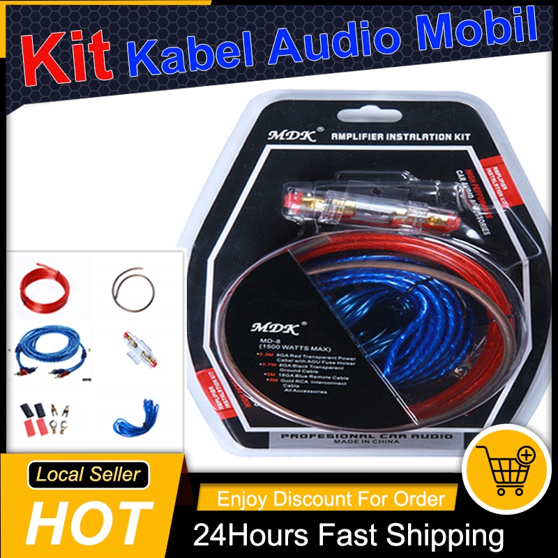 Jual Kit Kabel Speaker Audio Mobil Amplifier Player Penguat Kabel ...