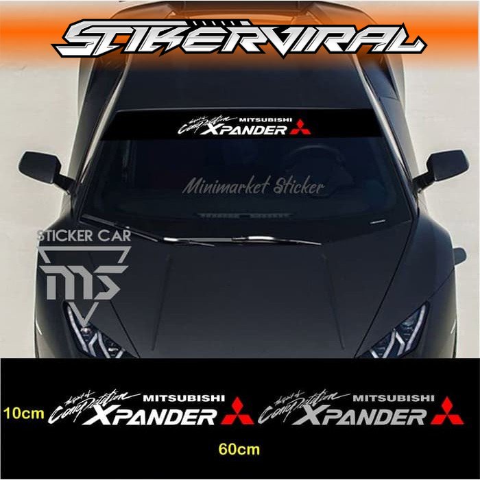 Jual sticker mitsubishi xpander the spirit of competition kaca | Shopee ...
