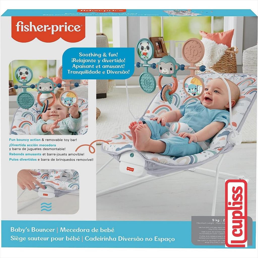 Jual Fisher Price Original GWV94 Baby Bouncer Rainbow Kursi Goyang Bayi ...