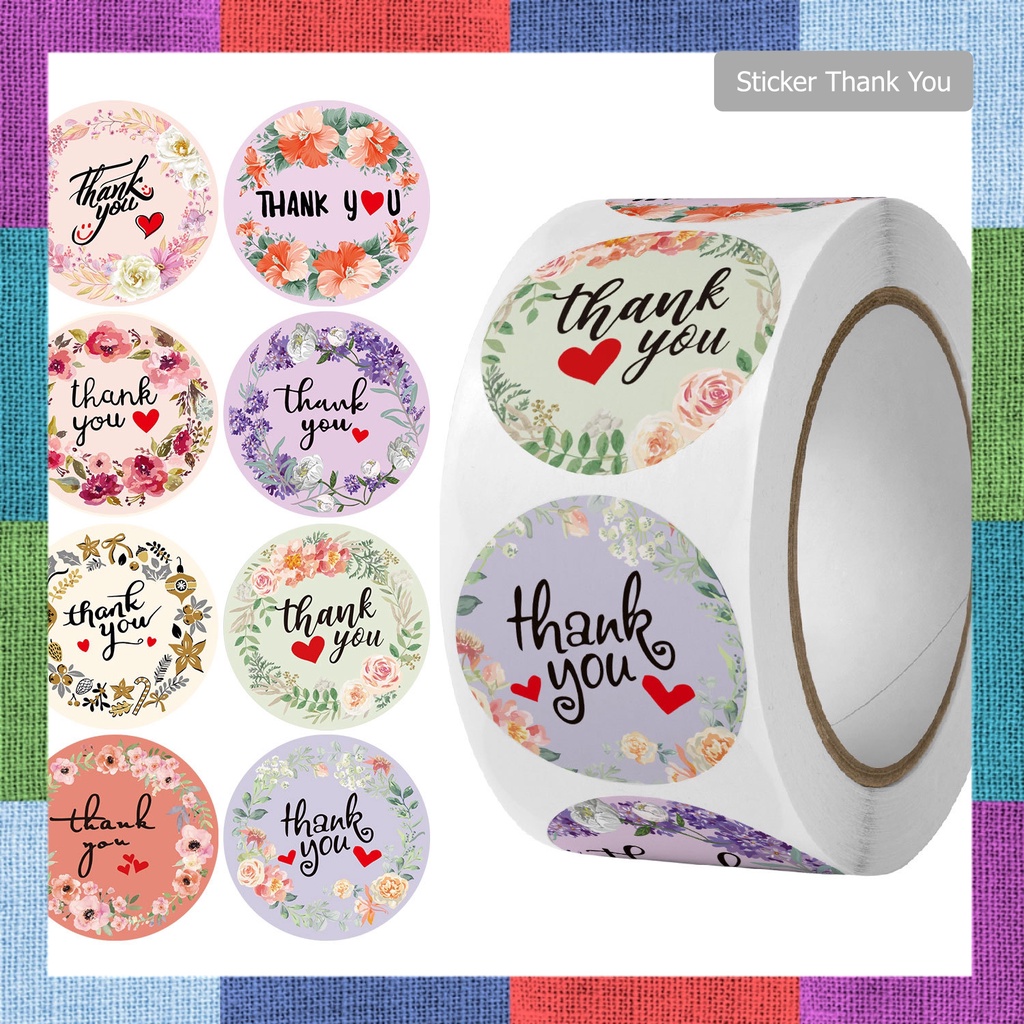 Jual Stiker Label Thank You / Stiker Roll (500 Pcs) / Stiker Ucapan ...