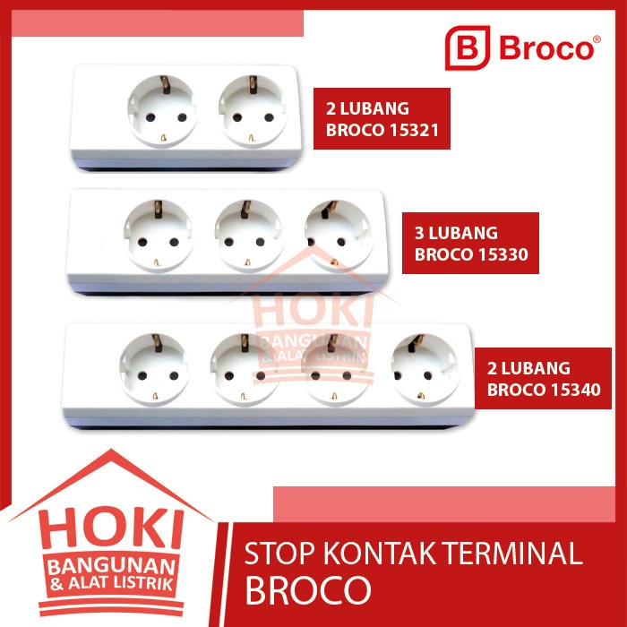 Jual STOP KONTAK OB TERMINAL BROCO 2 3 4 Lubang - 15321 - 15330 - 15340 ...
