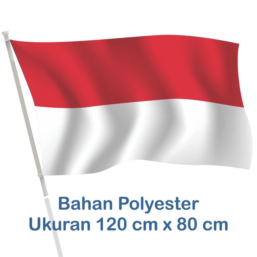 Jual Bendera Merah Putih Bahan Kain Polyester Ukuran 120cm x 80cm ...