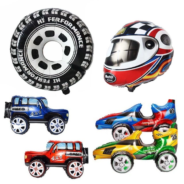 Jual Balon Foil Karakter Jumbo Mobil 3D/4D Balon Kendaraan Roda Helm ...