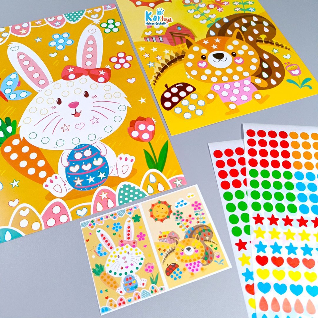 Jual Mainan Menempel Sticker / Mosaik Stiker Warna / Mainan Edukasi ...