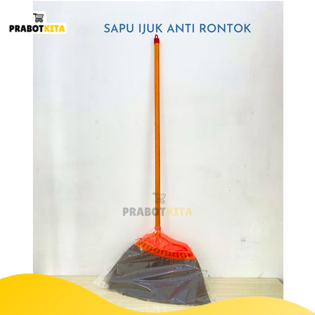 Jual Sapu Lantai Ijuk Hitam gagang Kayu / Sapu Besar Kebersihan Rumah ...