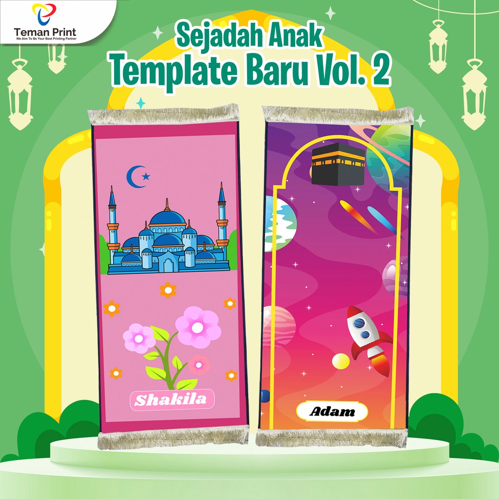 Jual Sajadah Busa Custom Nama Anak FREE Desain Sajadah Anak V2 | Shopee ...