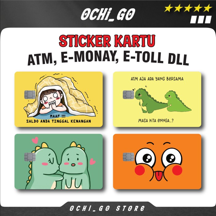 Jual Stiker Sticker Kartu Atm Garskin Skin Card Lucu Meme Dinosaurus ...