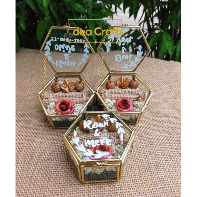 Jual RING BOX KOTAK TERRARIUM MINI LENGKAP KOTAK CINCIN KOTAK LAMARAN ...