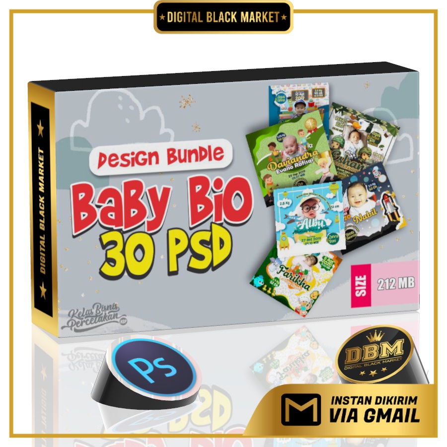 Jual ID128001 - 30 Desain Biodata Baby v6 PSD CS6 | Shopee Indonesia