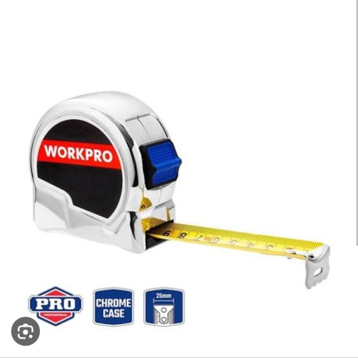 Jual Workpro WP261012 Chrome Tape Measure 8M(26FT) | Shopee Indonesia