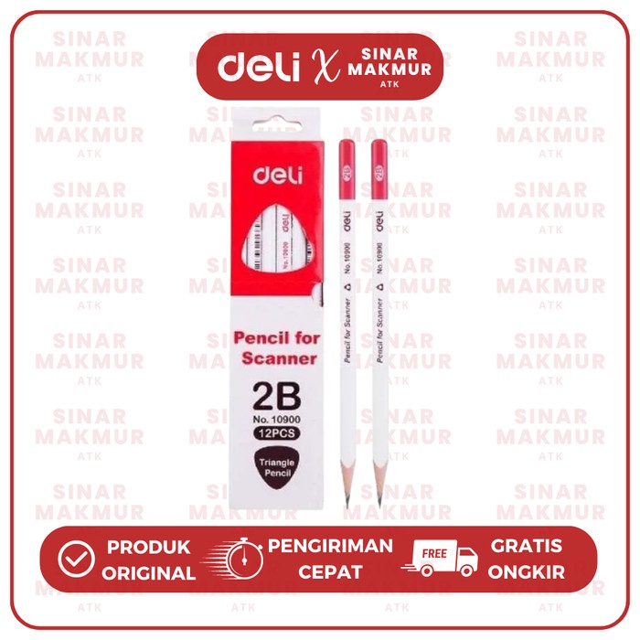Jual Pensil Segitiga/Triangular Pencil 2B DELI 10900 (LSN) | Shopee ...