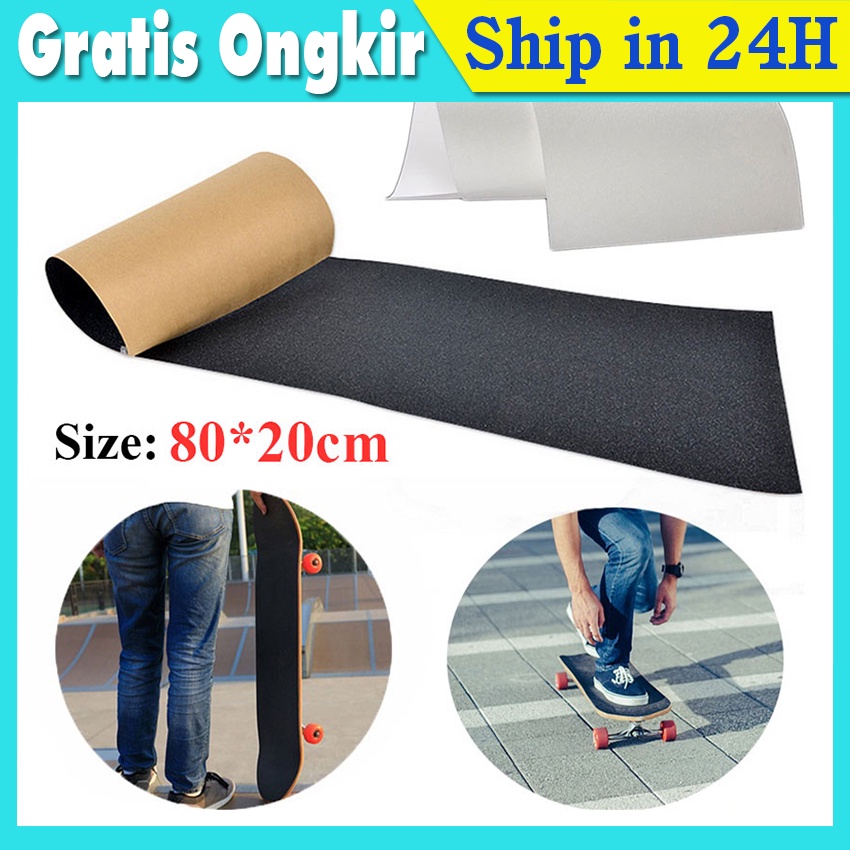 Jual Griptape Skateboard Transparan Grip Tape Sheet Waterproof Longboard Griptape Sandpaper For ...