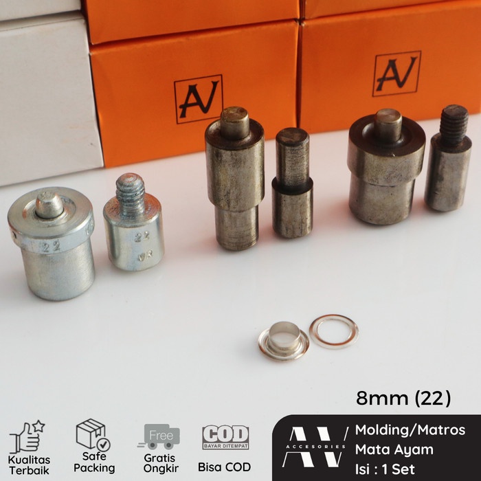 Jual AVACC Molding Matras Matros Mata Ayam Eyelet 8mm 22 Dinamo Manual ...