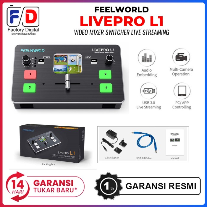 Jual Feelworld LIVEPRO L1 Multi-format Video Mixer Switcher Live ...