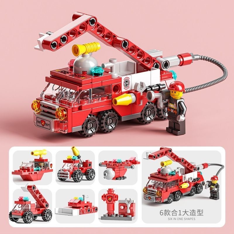 Jual [PS] Mainan Balok Mini Brick Mobil Susun Ambulance Firefighter ...