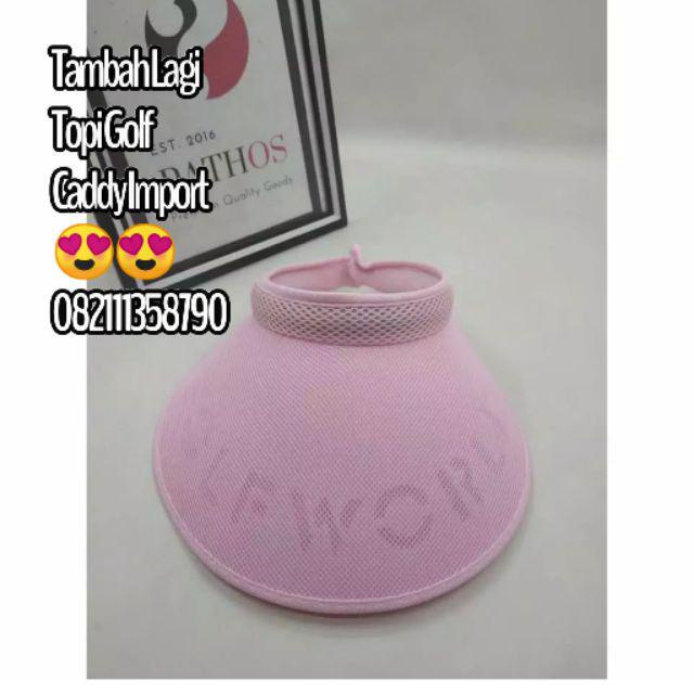 Jual FTH- Topi Caddy Golf Impor - Topi Lebar Anti Uv Merah - Hitam ...