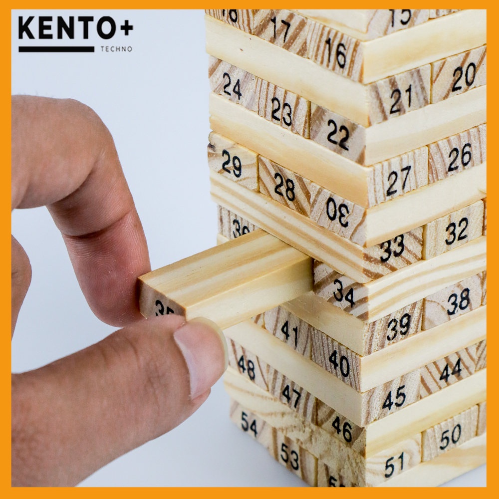 Jual [COD] Taffware Permainan Stako Kayu 54 Balok dengan 4 Dadu - KTS ...