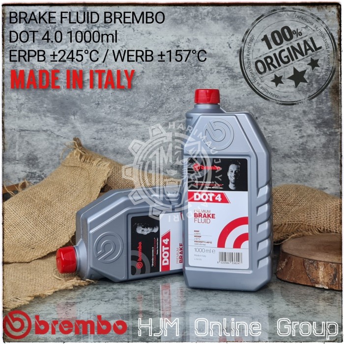 Jual BRAKE FLUID DOT 4 BREMBO 1000 ML - MINYAK REM - OLI REM 1 LITER ...