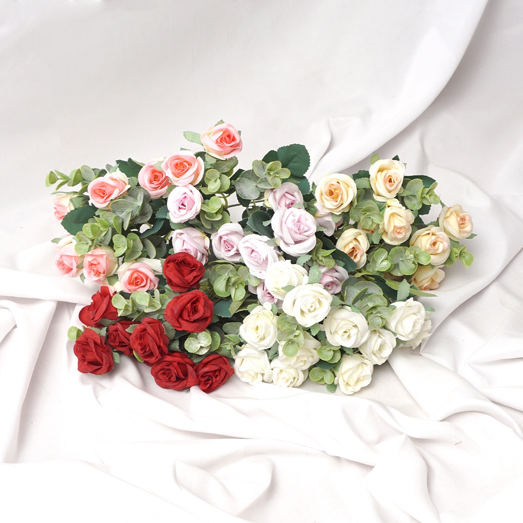 Jual Bunga Plastik Hias Artificial Rose Honey Dijon Fwr Dekorasi Buket ...