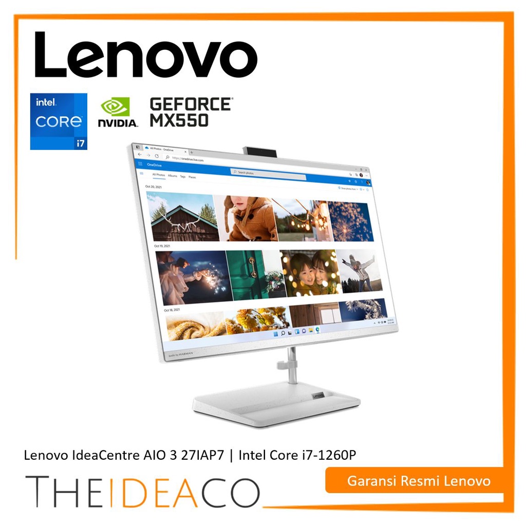 Jual Lenovo IdeaCentre AIO 3 27IAP7 | i7-1260P | 16GB 512GB SSD | W11H OHS | Shopee Indonesia