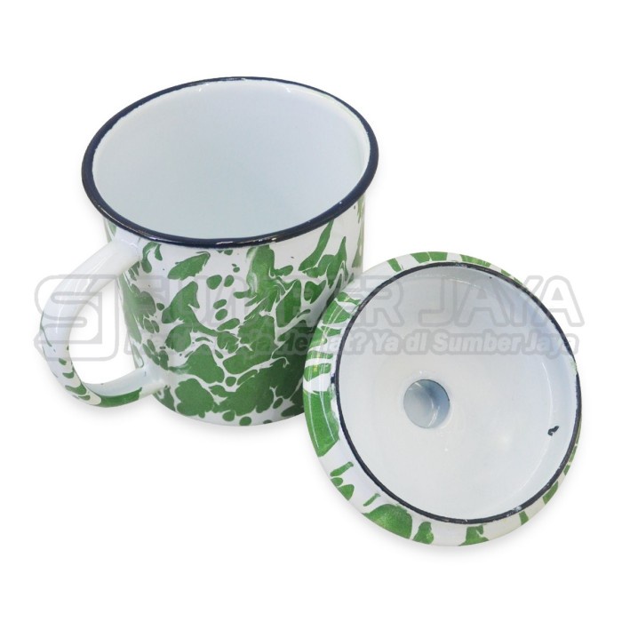 Jual Cangkir Gelas Mug Lurik Blirik Enamel Seng Lorek Jadul Kuno plus ...
