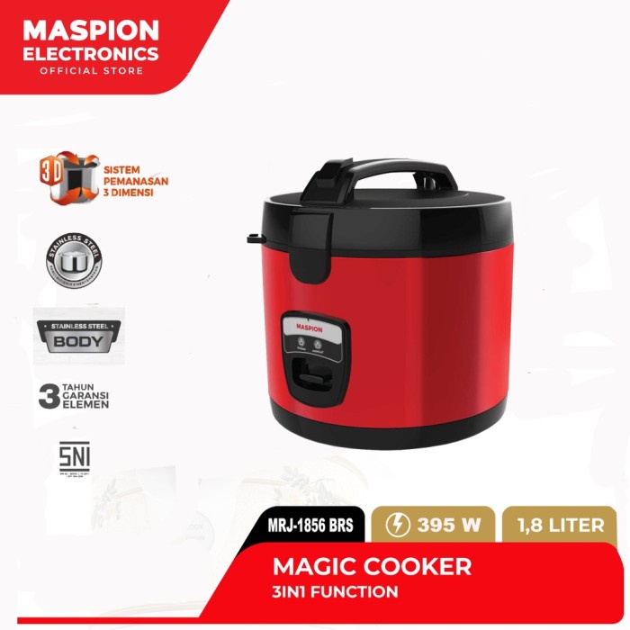 Jual Magic Com Stainless Maspion 1,8L MRJ 1856 BRS BSS 1856BSS MRJ1856 ...