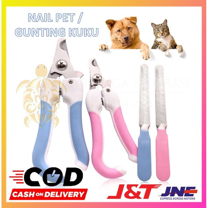 Jual Gunting Kuku Dan Kikir Set Kucing Anjing Stainless Steel perawatan ...