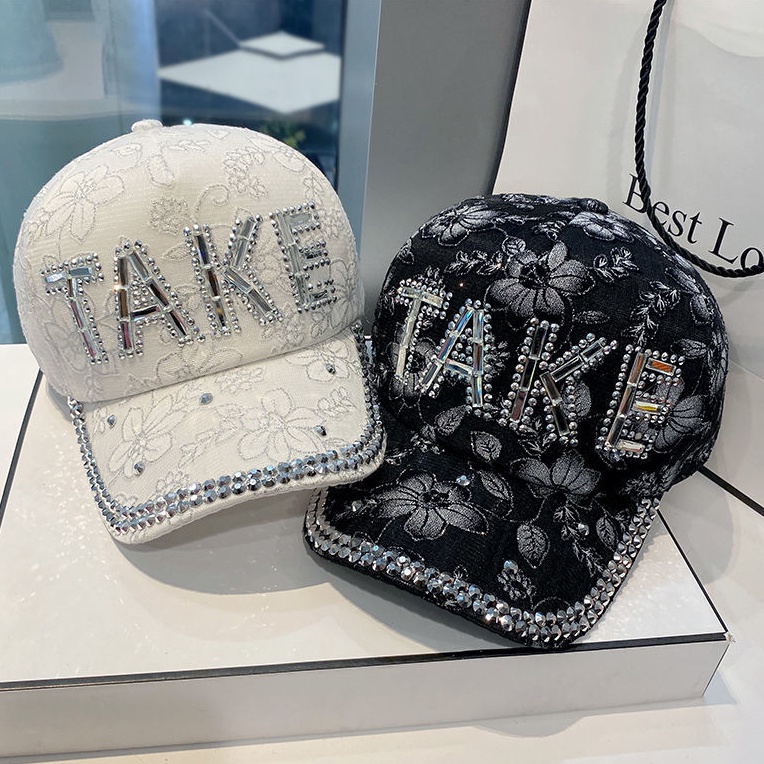 Jual Topi Baseball Pria Wanita Bunga Logo Take Aksen Manik Blink Blink ...