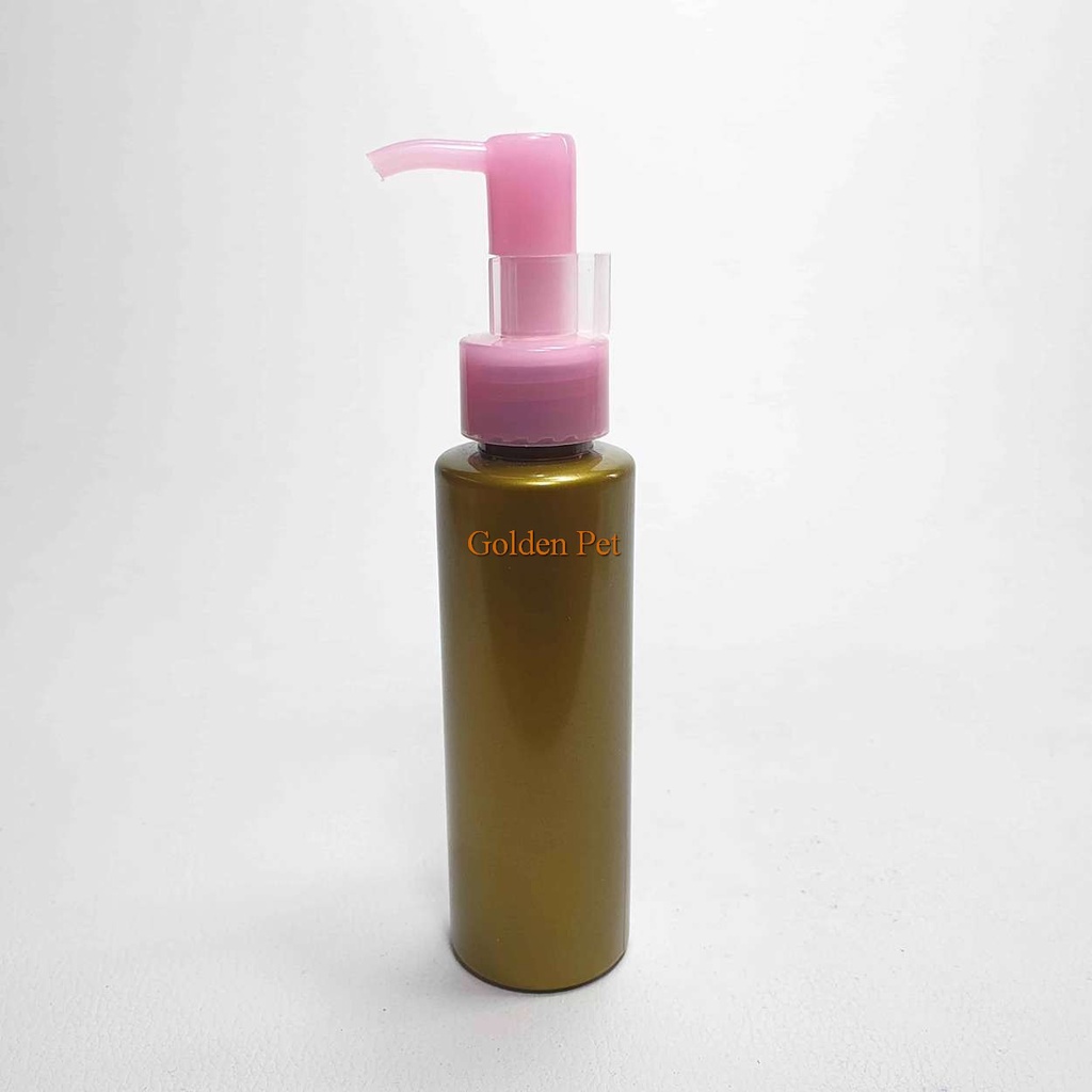 Jual Botol Pet 100 Ml Rf Panjang Coklat Emas Pump Lotion Stick Plastik / Botol Plastik / Botol ...