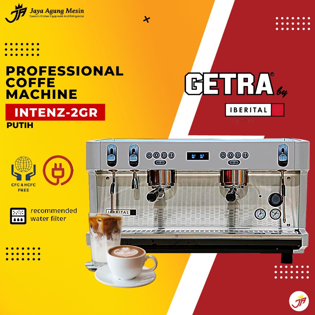 Jual GETRA PROESSIONAL COFFEE MACHINE (WHITE) / INTENZ-2GR | Shopee ...