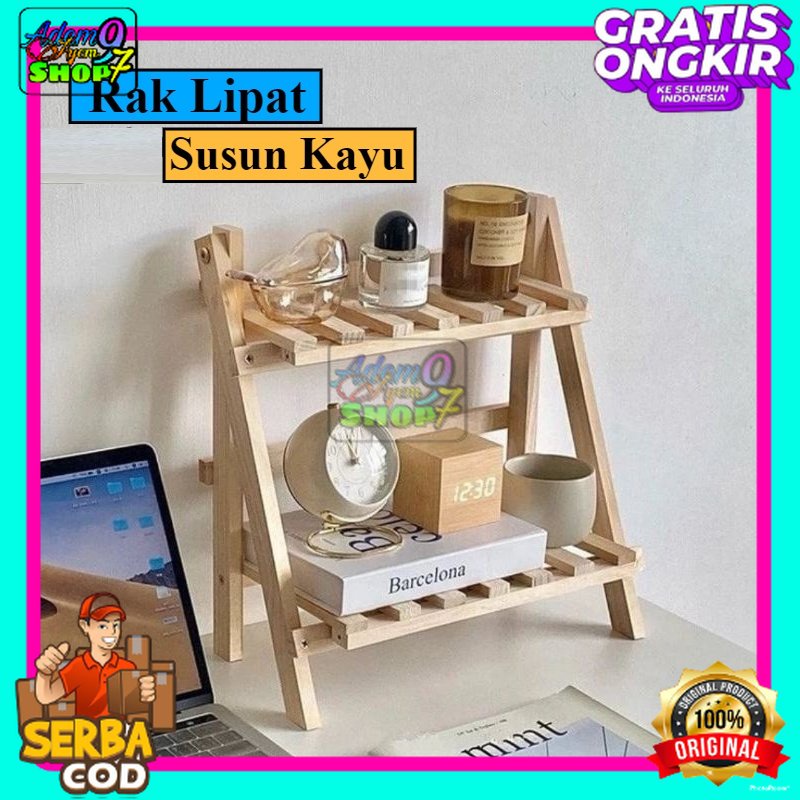Jual Rak Susun kayu Mini Serbaguna | Rak Meja Rakit Multifungsi ...