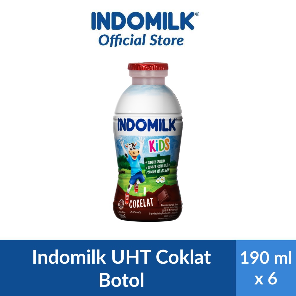 Jual Indomilk Coklat Botol 190 ml x 6 pcs | Shopee Indonesia