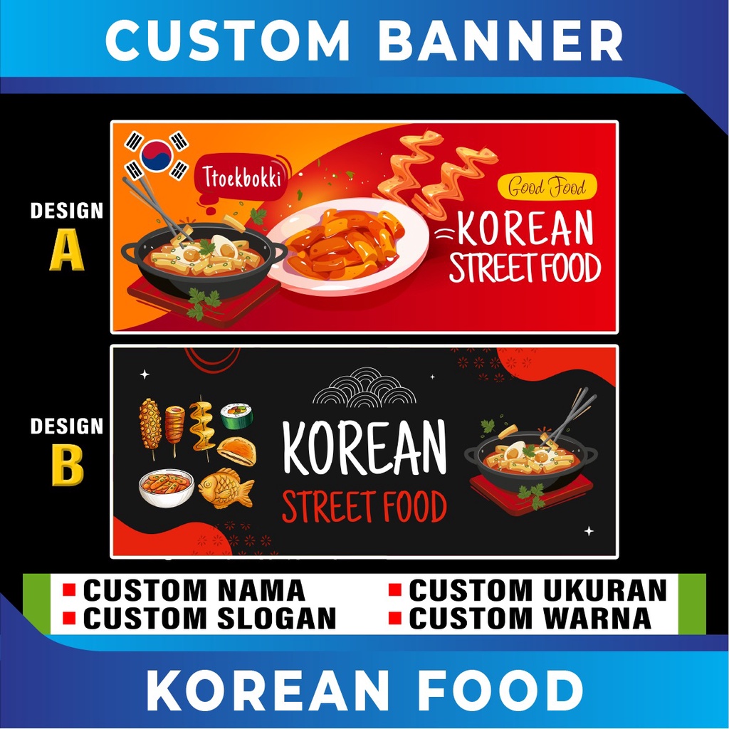 Jual Spanduk Banner - Korean Food | Shopee Indonesia