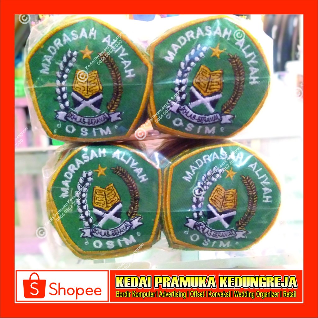 Jual Bordir Badge Bordir Logo OSIM Aliyah / Logo OSIS Madrasah ...