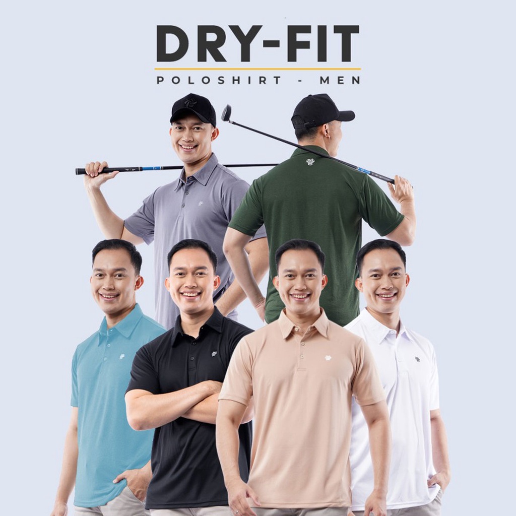 Jual Baju Olahraga Golf Pria Kaos Kerah Kasual Polo Dry Fit Men Premium ...
