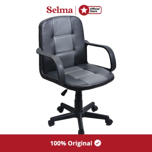 Jual Selma Moris Kursi Kantor Sandaran Rendah - Abu-Abu/Hitam Tempat ...